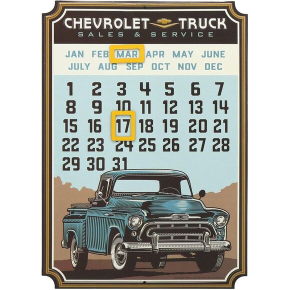 ‎Open Road Brands | Wall Decor | Chevrolet Truck Calendar Vintage ...